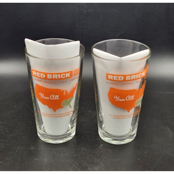 Red Brick Brewing Company | Dining | Lot Of 2 Red Brick You All Pint ...